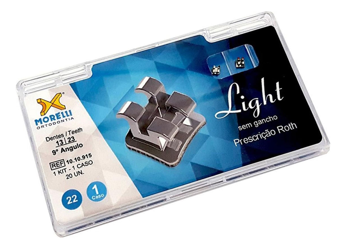 Bráquete de Aço Roth Light 9° 022 c/20 - Morelli - Dentalshop