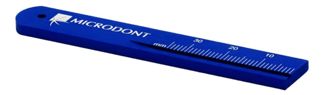 Régua Endodôntica Milimetrada Alumínio - Microdont - Dentalshop