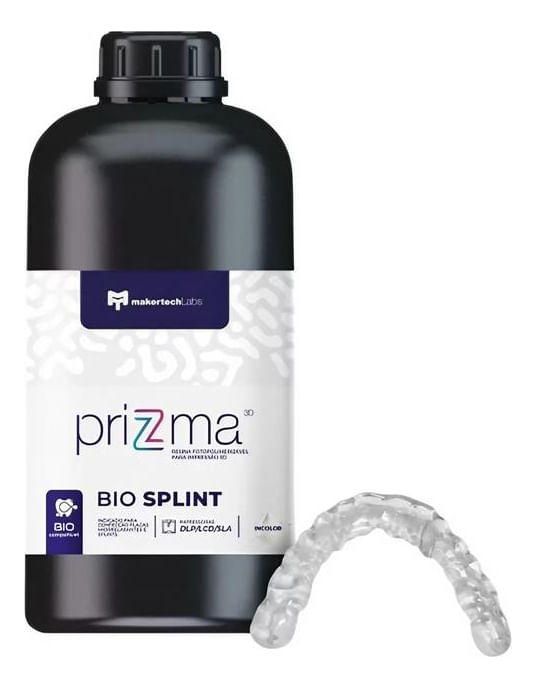 Resina para Impressora 3D Prizma Bio Splint DLP/LCD/SLA Transparente ...