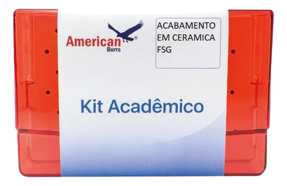 Kit Academico para Acabamento em Cerâmica FGS - American Burrs - Dentalshop