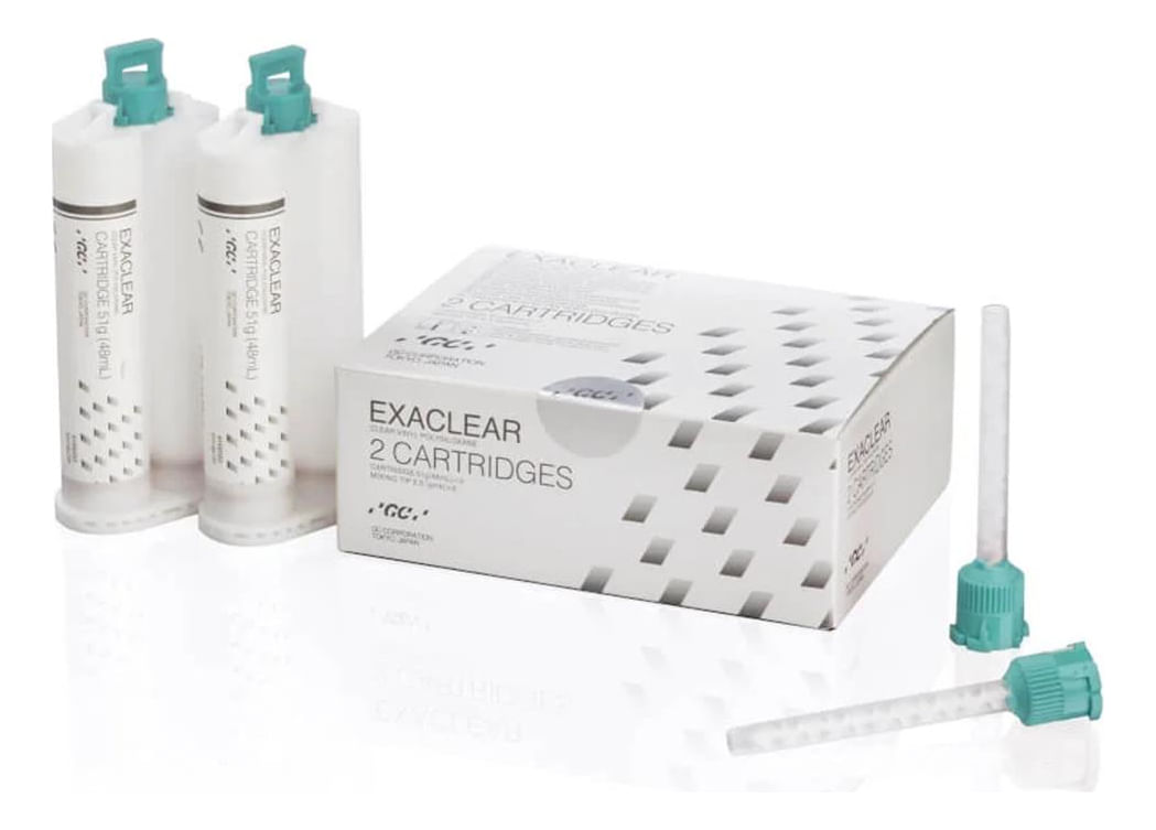 Silicone de Adição Transparente Exaclear 2 x48ml - GC - Dentalshop