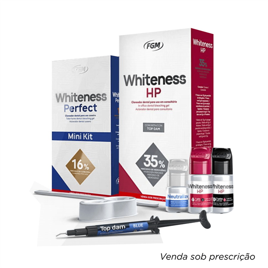 Whiteness HP 3 Pacientes + Mini Kit Whiteness Perfect 16% - FGM ...